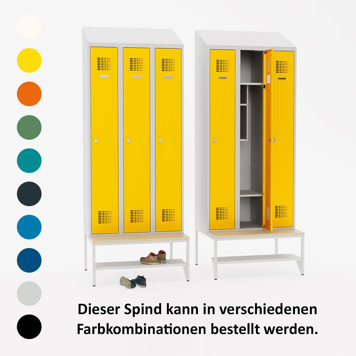 Schulspinde 3-Türig - für Schulen und Kindergärten